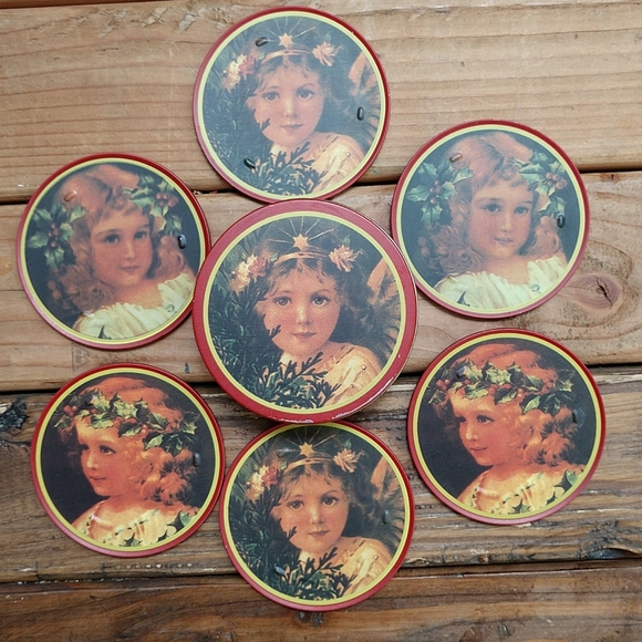 tinsmiths crafts | Dining | Vtg Victorian Holiday Coasters 6 | Poshmark